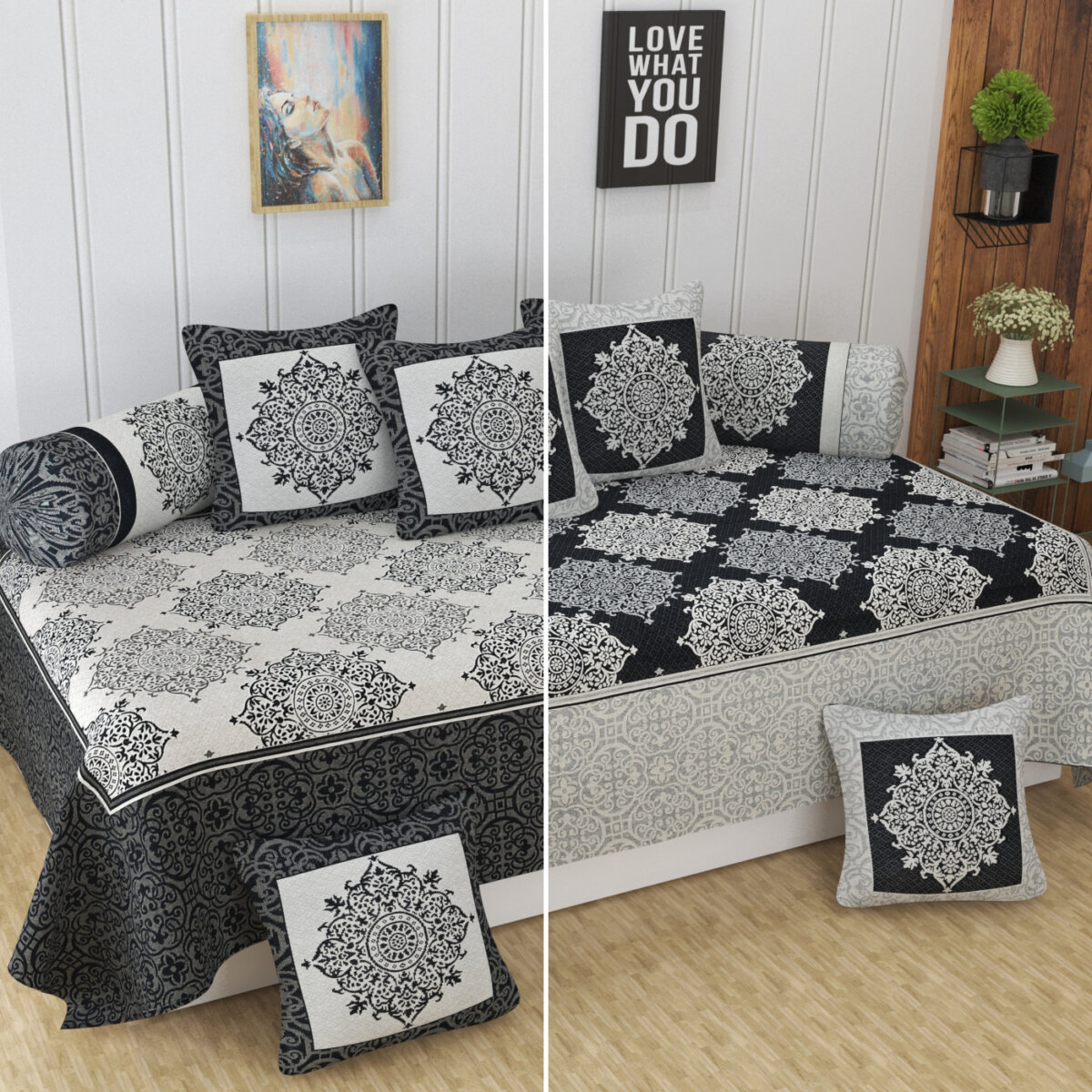 Buy Premium Quality Comfortable Cotton Diwan Sets Online